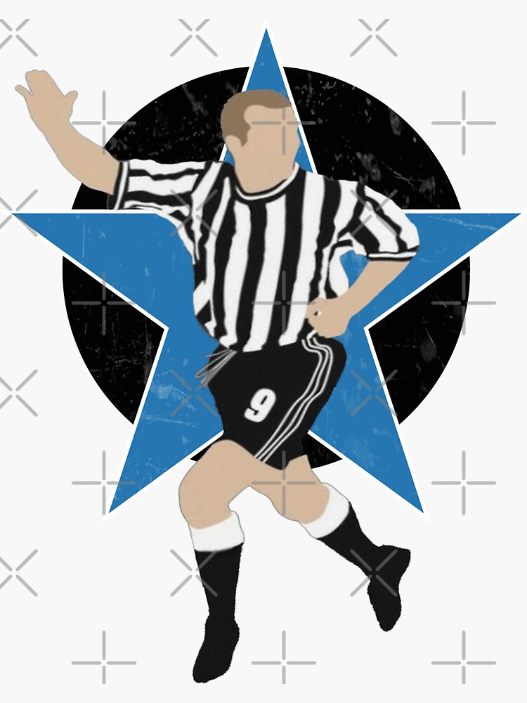 "Alan Shearer Newcastle" Sticker for Sale by Footarts | Redbubble