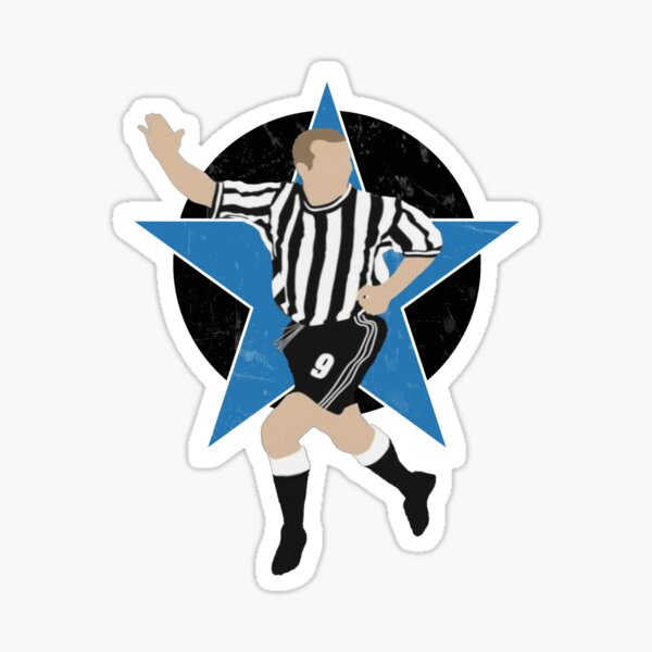 "Alan Shearer Newcastle" Sticker for Sale by Footarts | Redbubble