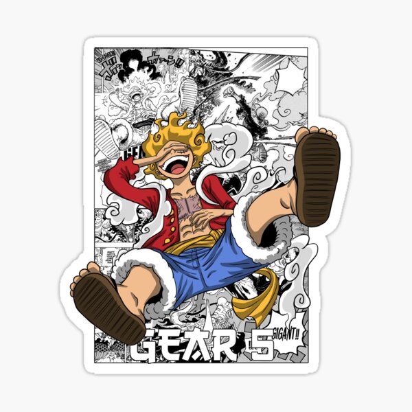 "Monkey D. Luffy - Gear 5 " Sticker for Sale by ErmessxAnime | Redbubble