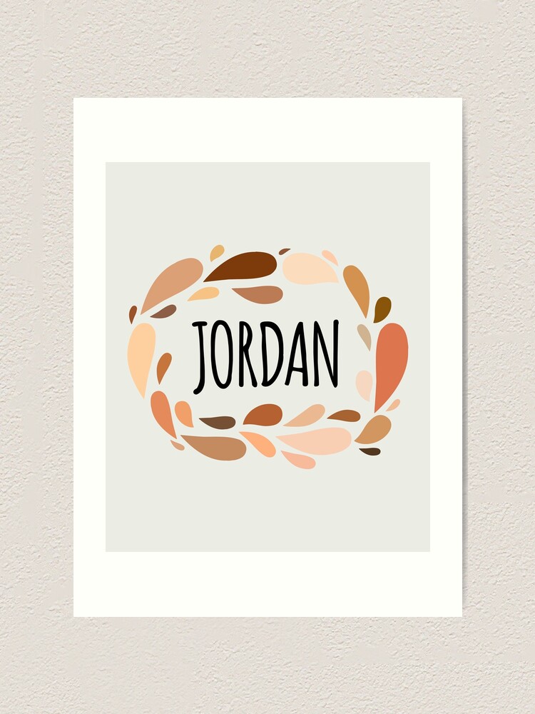 Lámina artística «Jordan - Nombres para Esposa Hija y Niña» de kindxinn ...