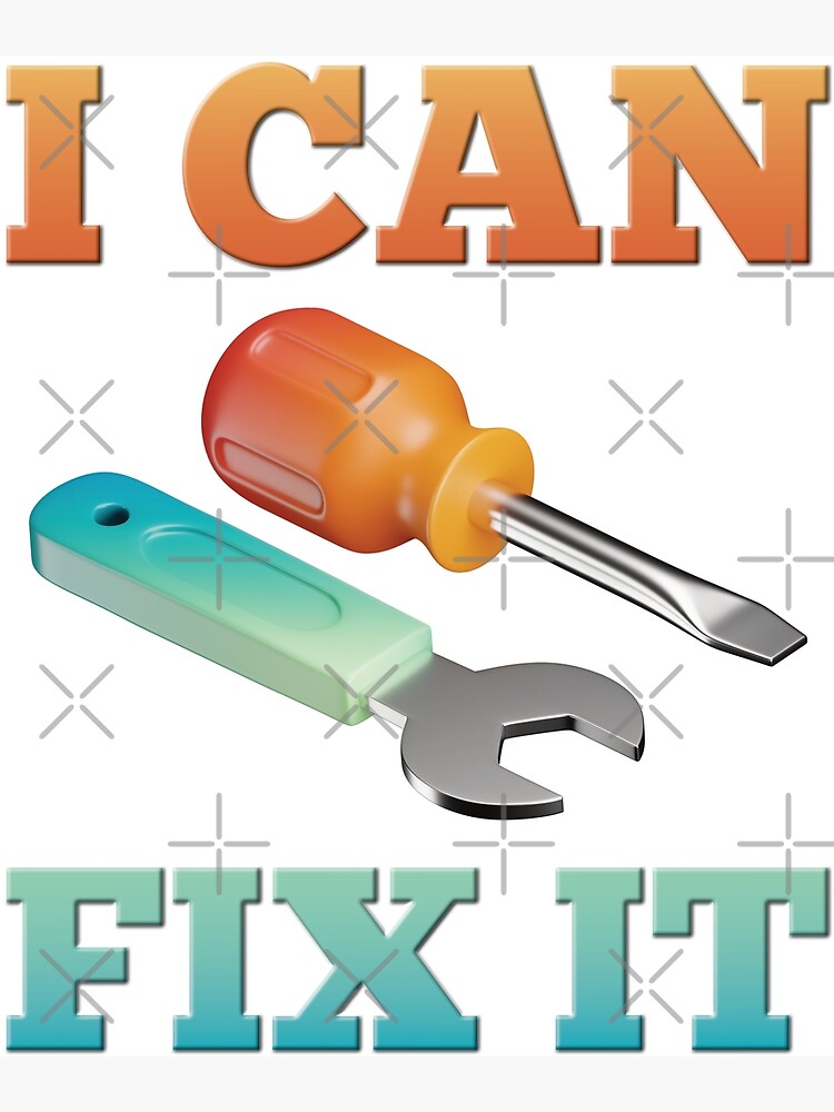 "3D Handyman Tools: I Can Fix It!" Photographic Print for Sale by ...