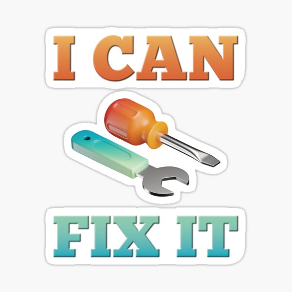 "3D Handyman Tools: I Can Fix It!" Sticker by PanosTsalig | Redbubble