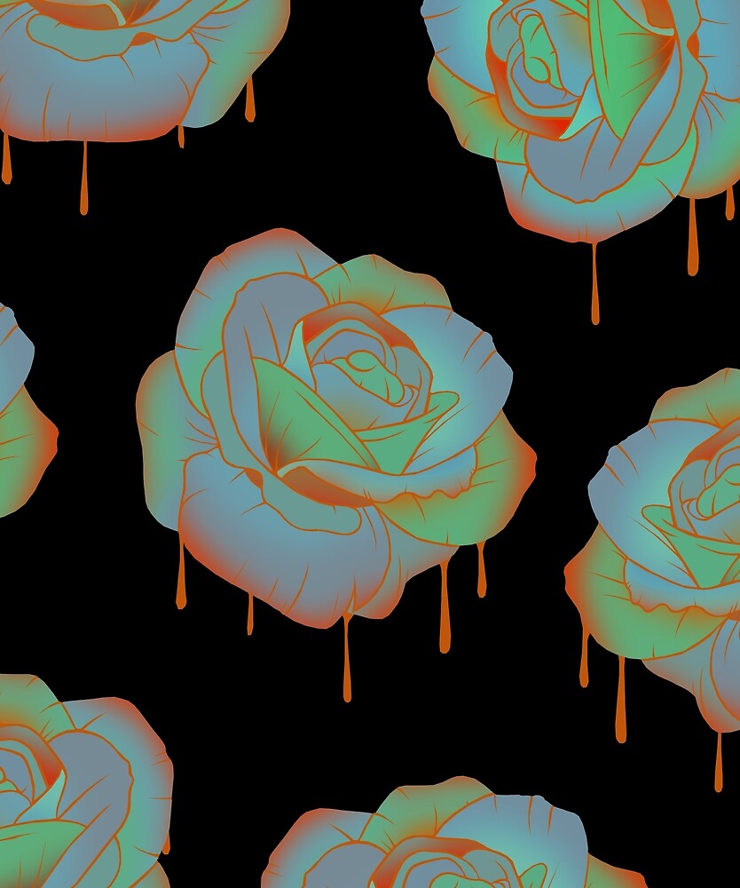 "Drippy Roses" by Katelyn Bilby | Redbubble