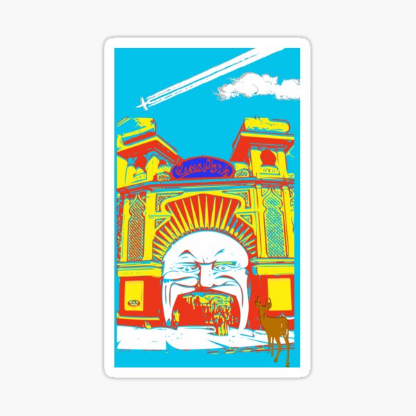 "Luna Park Lithograph" Sticker for Sale by spinmeright | Redbubble