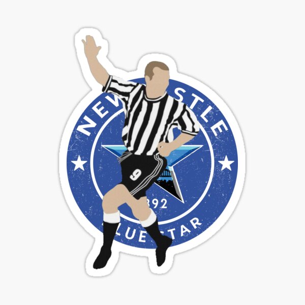 "Alan Shearer Newcastle" Sticker by Footarts | Redbubble