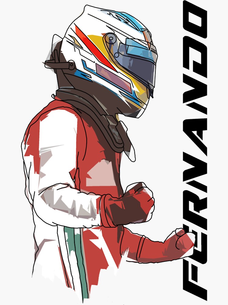"Fernando Alonso (3)" Sticker for Sale by CutePattern78 | Redbubble