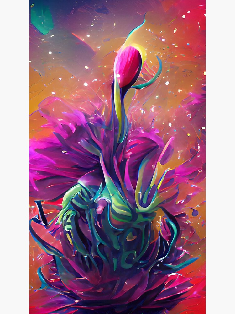 "Alien Flower" Sticker for Sale by DBWStudios | Redbubble