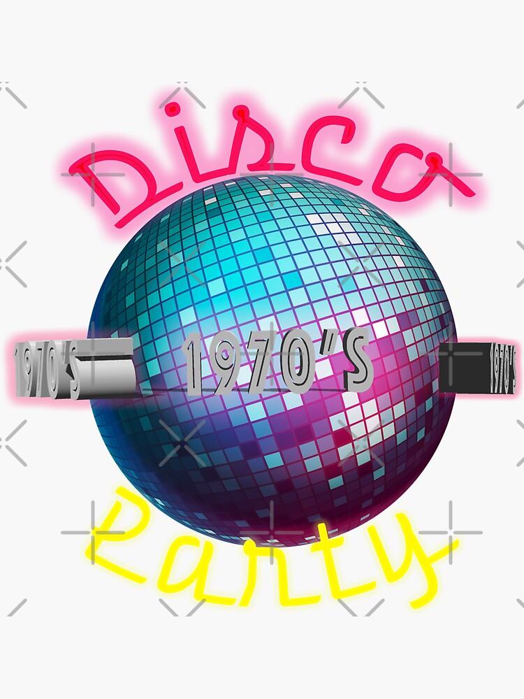 "Disco sticker" Sticker for Sale by AYAZOU | Redbubble