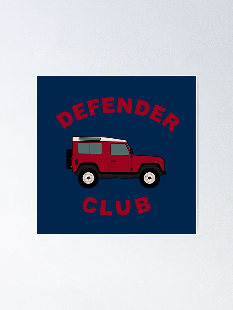 "Defender Club SUV - Ruby Red" Poster for Sale by NautilusMare | Redbubble