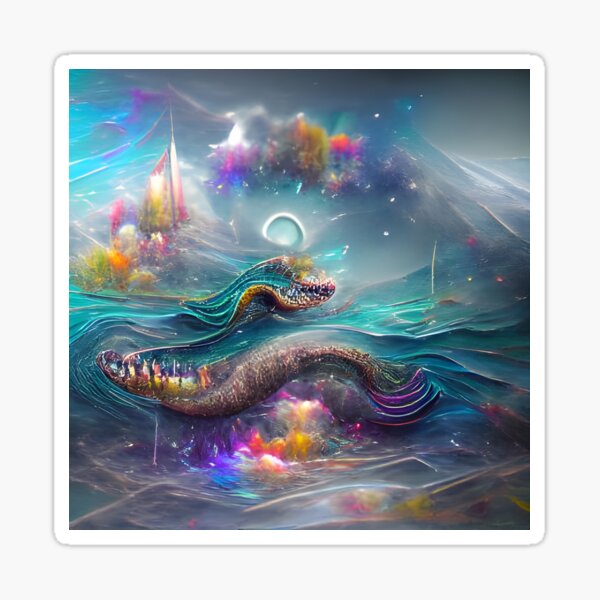 "Mystic Sea Serpent" Sticker for Sale by mtsamuel246 | Redbubble