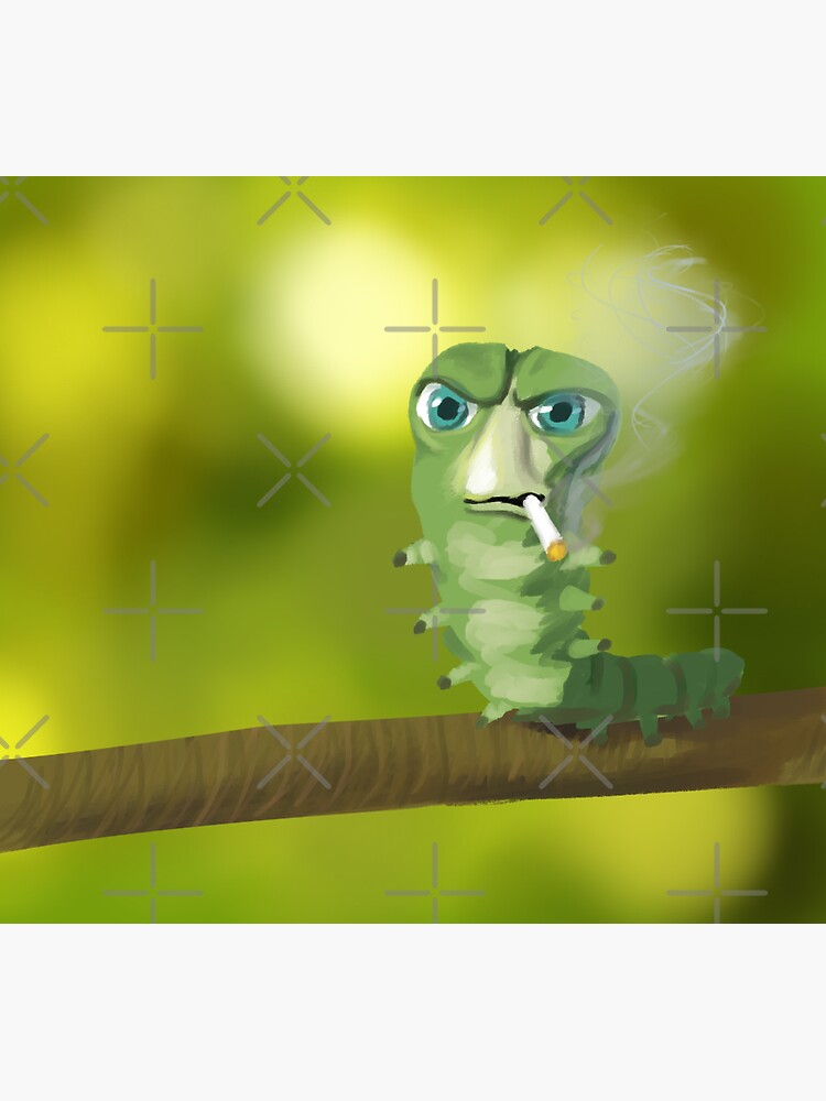 "Goofy Ahh - Smoking Caterpillar Painting" Sticker for Sale by ...