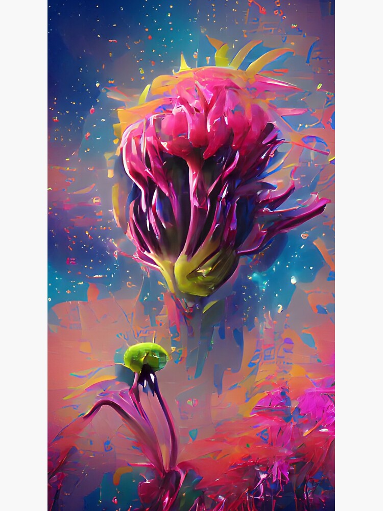 "Alien Flower" Sticker for Sale by DBWStudios | Redbubble