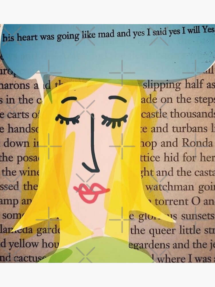 "Bloomsday Molly Bloom Ulysses James Joyce soliloquy quote" Sticker by ...