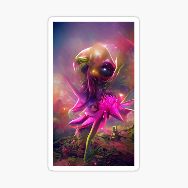 "Alien Flower" Sticker for Sale by DBWStudios | Redbubble