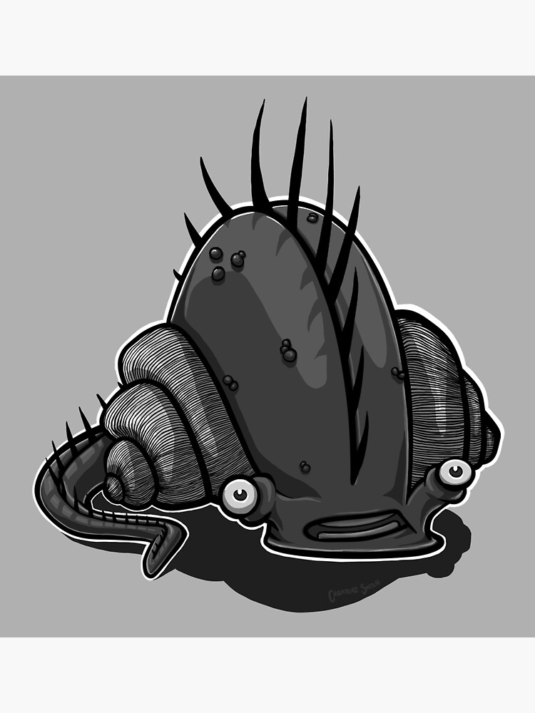 "Fat Slug Snail Guy - Dark" Poster for Sale by CreatureSketch | Redbubble