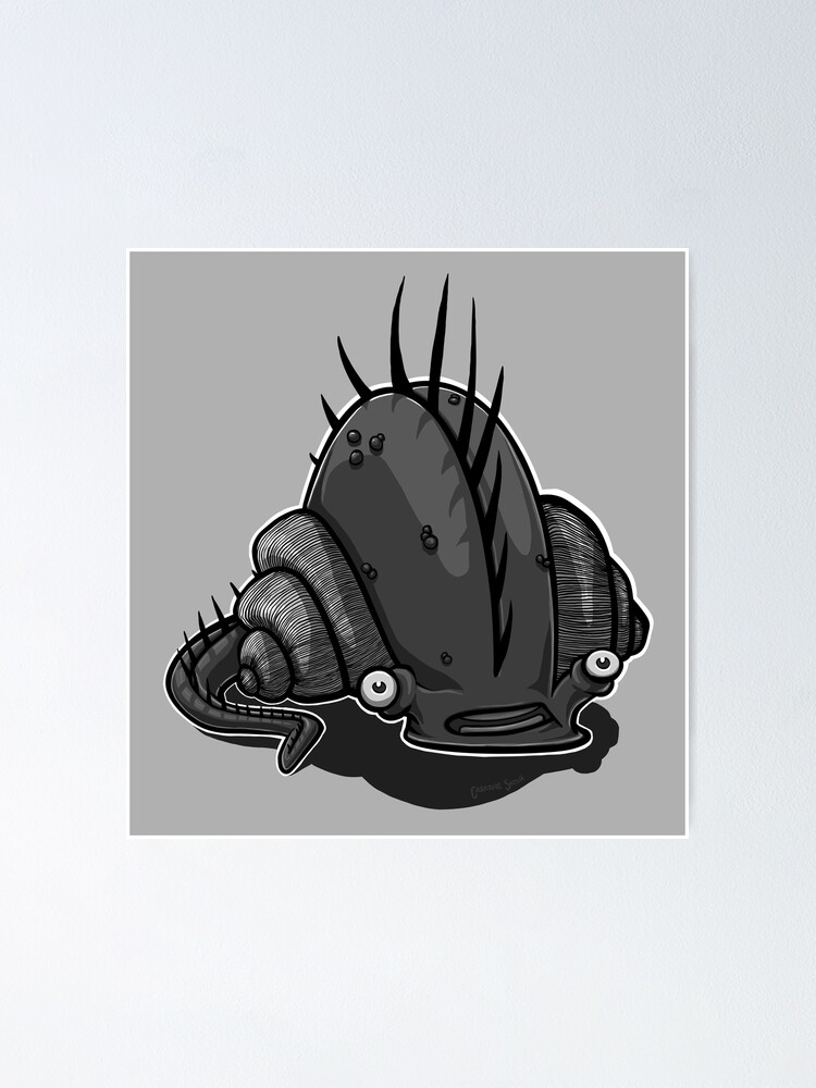 "Fat Slug Snail Guy - Dark" Poster for Sale by CreatureSketch | Redbubble
