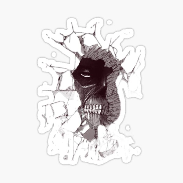 "Cracked wall" Sticker for Sale by ANIME-lnstinct | Redbubble