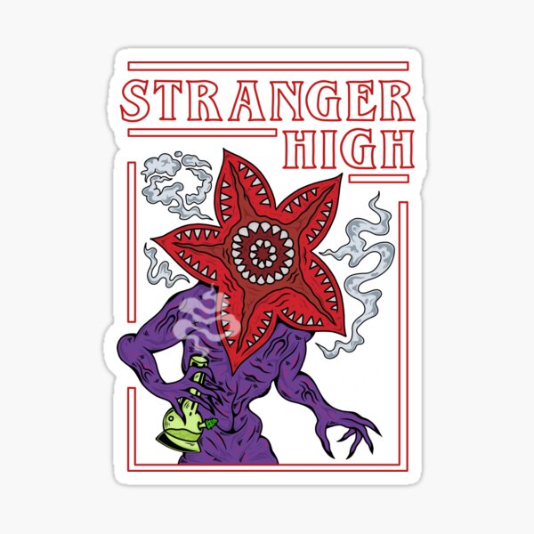 "STRANGER HIGH" Sticker for Sale by Blackpugstore | Redbubble