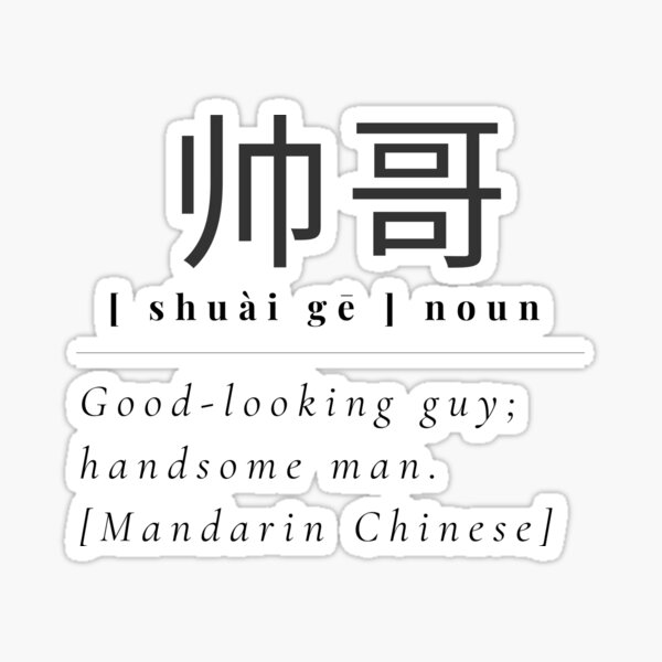 Handsome Guy In Chinese Definition Style T shirt Mandarin handsome-guy-in-chinese-definition-style-t-shirt-mandarin