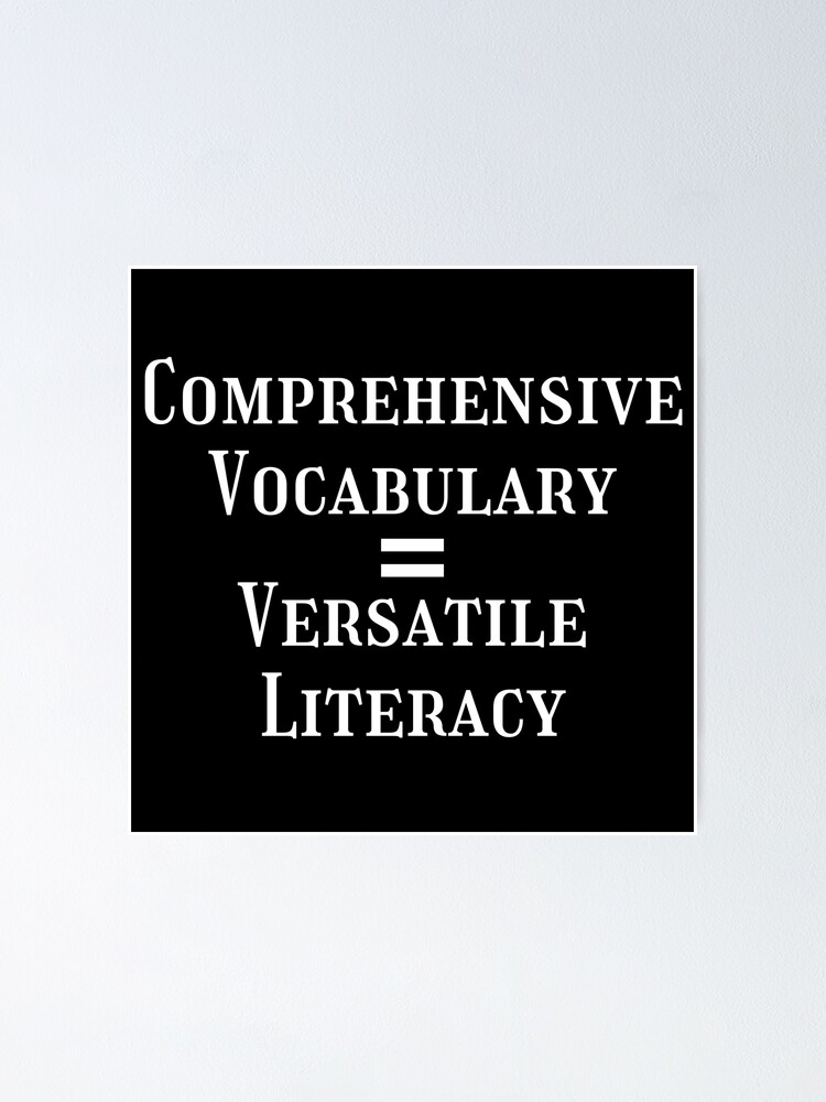 Póster «Vocabulario completo equivale a alfabetización versátil - Texto ...