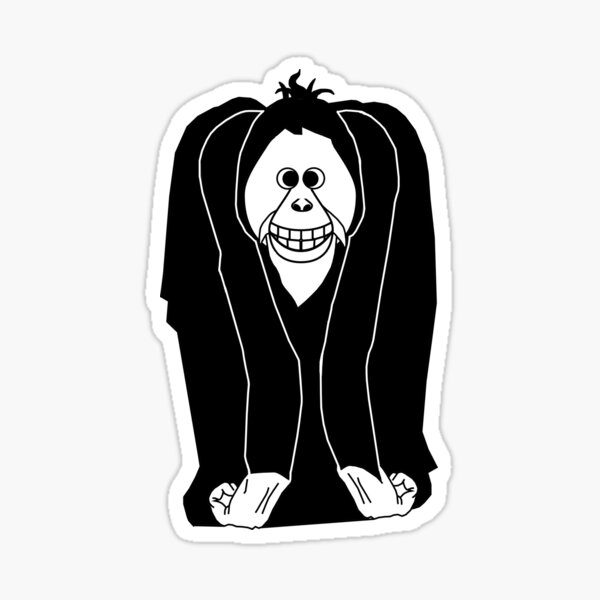 "Mr. Orange (monkey: orangutan)" Sticker for Sale by HA-Design-Kunst ...