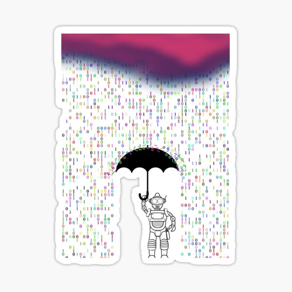 "DIgital Rain" Sticker for Sale by BreezysPrints | Redbubble