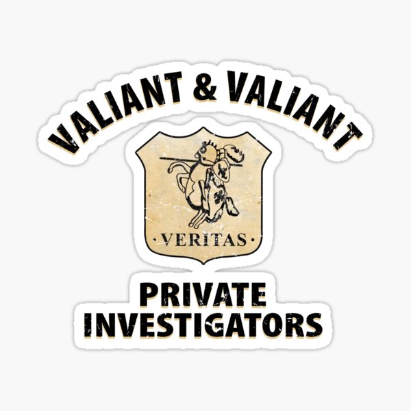 "Valiant and Valiant Logo inspired by Who Framed Roger Rabbit" Sticker ...