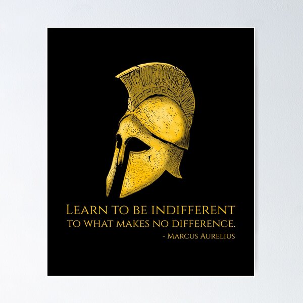 "Learn to be indifferent to what makes no difference. - Marcus Aurelius ...