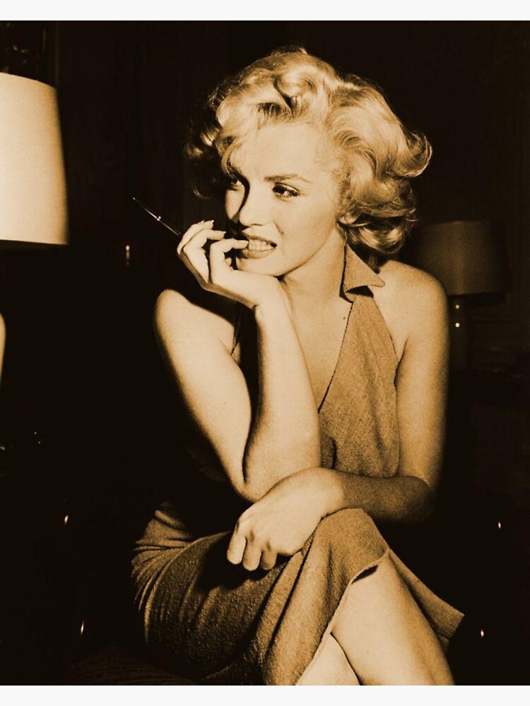 Sitting Marilyn Vintage Black White Sticker For Sale By Rhonesandra