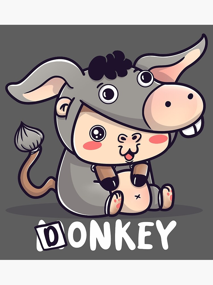 "Monkey/Donkey" Poster for Sale by Freecheese | Redbubble