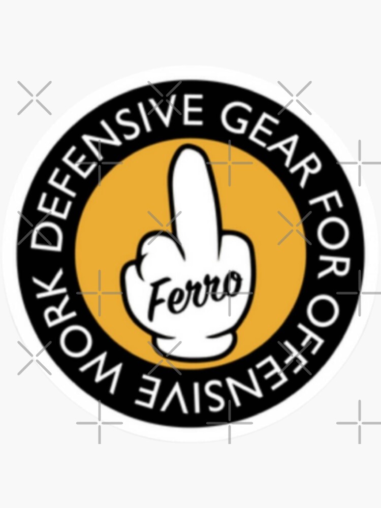 "FERRO." Sticker for Sale by wolfy-store | Redbubble