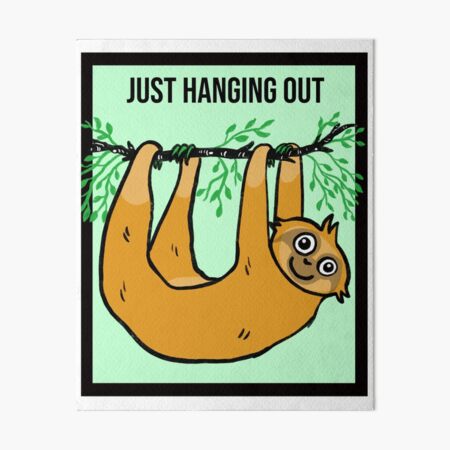 "Sloth doing Pull-ups No Pain No Gain" Art Board Print for Sale by ...