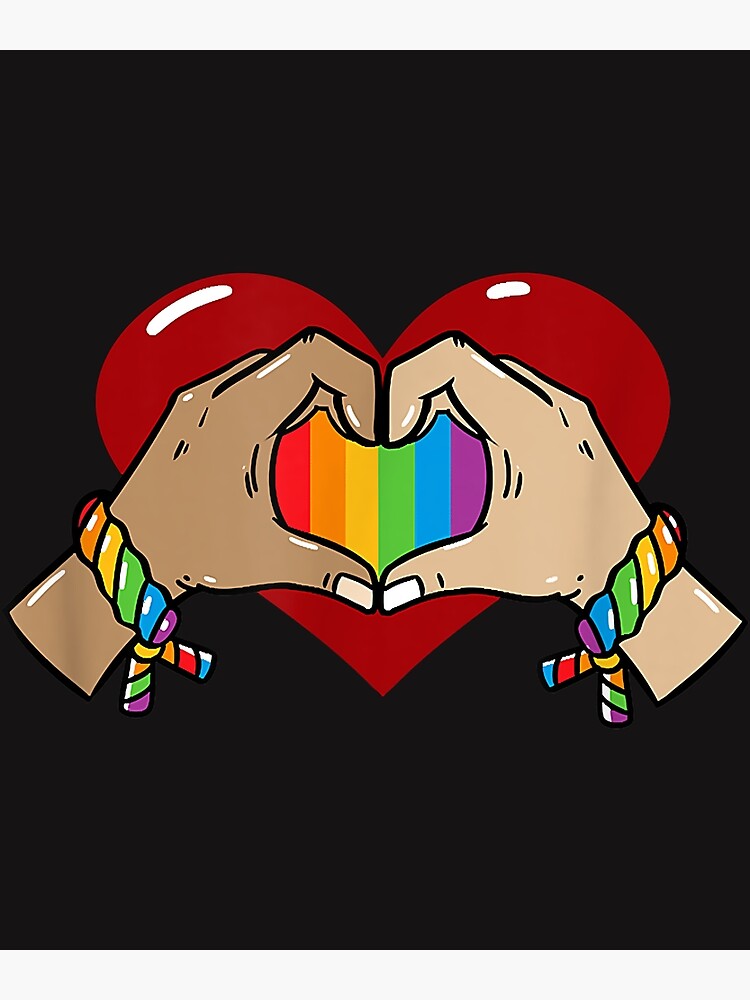 Gay Pride Lgbt Rainbow Flag Heart Unity Poster For Sale By