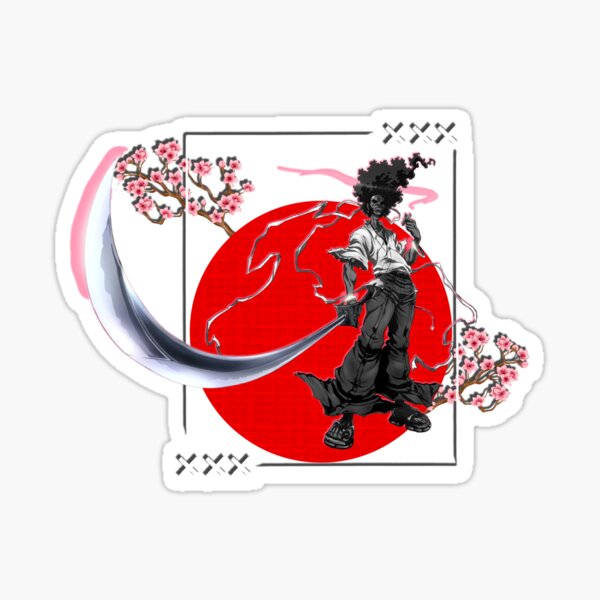 "Japanese Culture Art | Sakura Blossom | Afro Samurai" Sticker for Sale ...