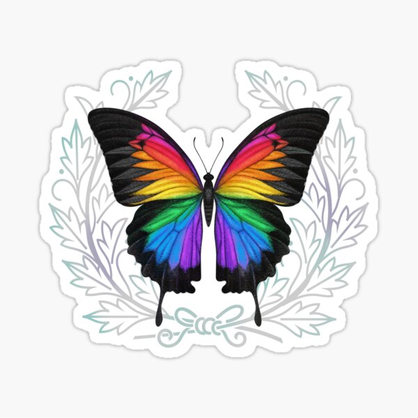 "Pride Butterfly" Sticker for Sale by artifactsoflife | Redbubble