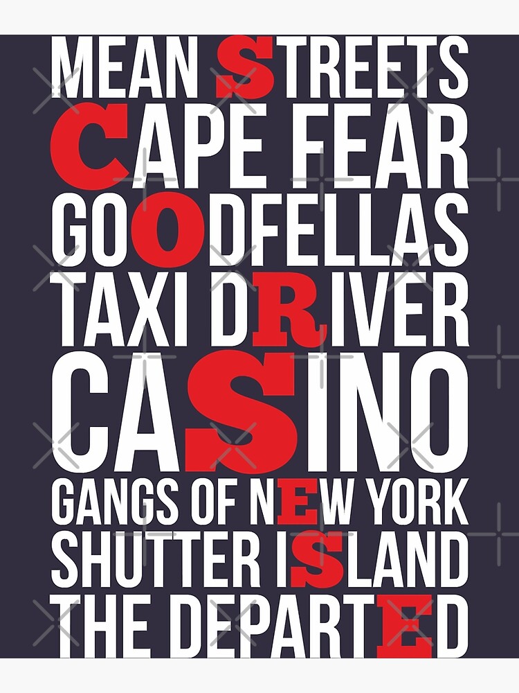 "Reminiscing Heinous Crime Humor Martin Scorsese Cute Fan" Poster for ...