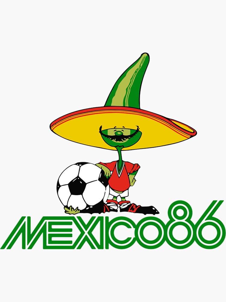 "Mexico 86 Pique Print " Sticker for Sale by ottonewyork1 | Redbubble