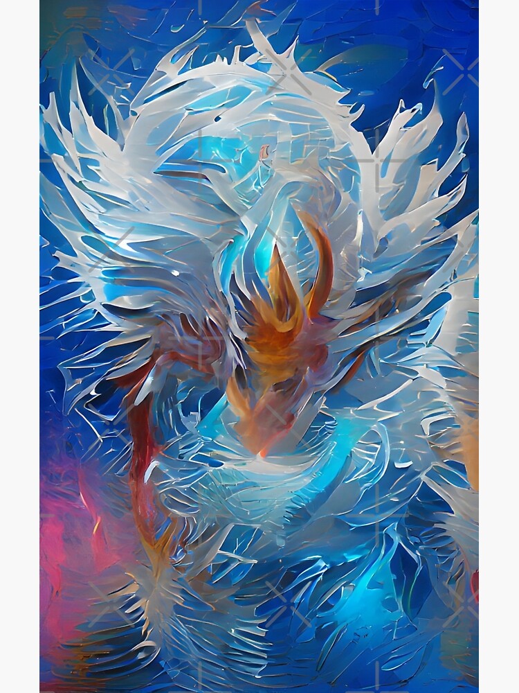 "Ice Phoenix | Artificial Inteligence Generated Art" Poster for Sale by ...