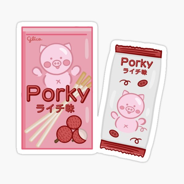 "Porky Pocky" Sticker for Sale by TangJaYuan | Redbubble