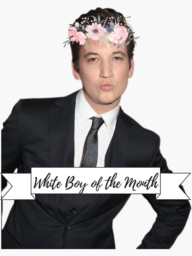 "White boy of the month mt" Sticker by Mayestr | Redbubble