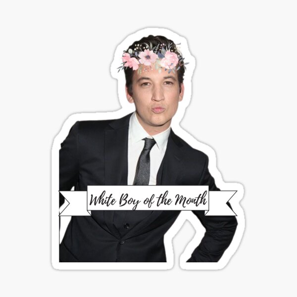 "White boy of the month mt" Sticker by Mayestr | Redbubble