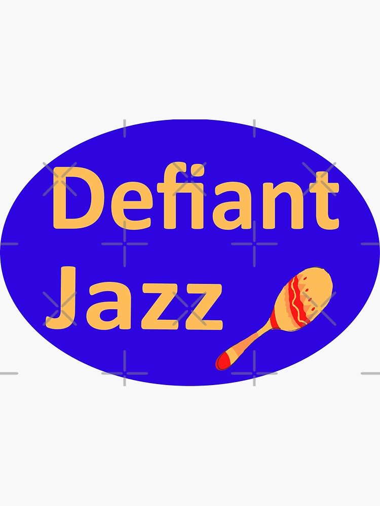 "Defiant Jazz with Maracas" Sticker for Sale by Klssaginaw | Redbubble