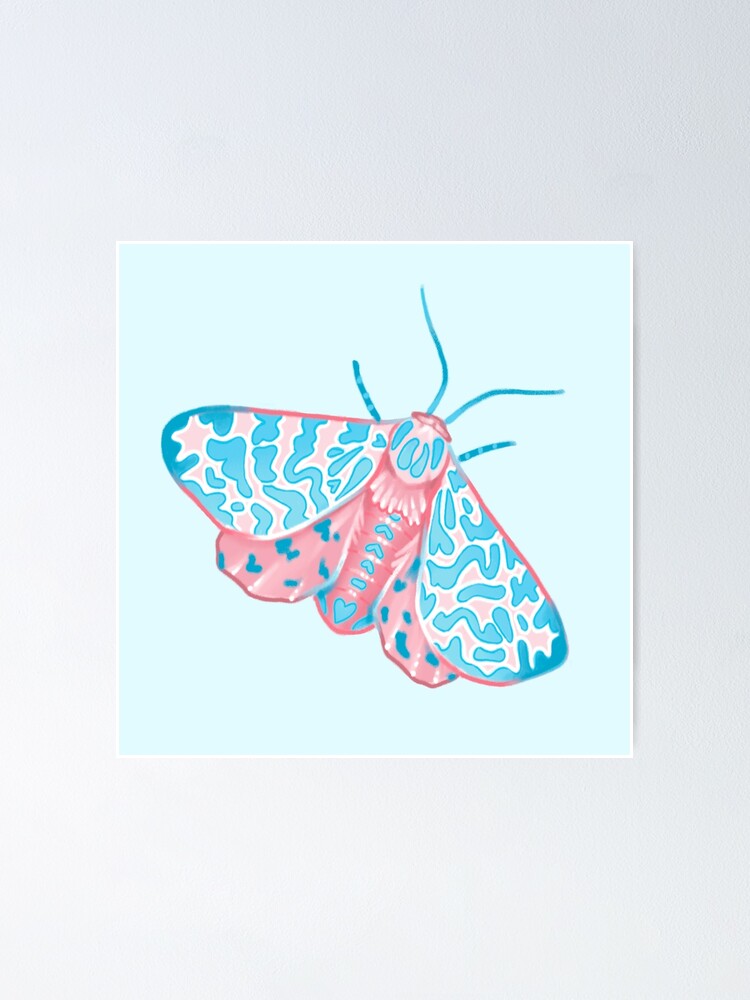 "Trans Pride Moth Painted Tiger Moth LGBTQ+" Poster for Sale by ...