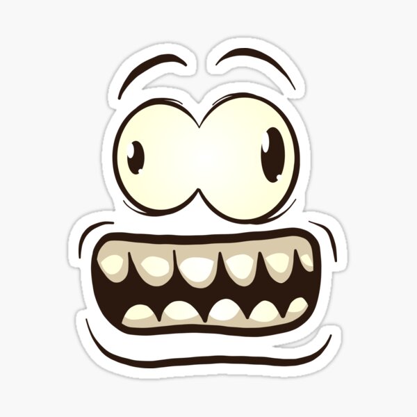 "Funny facial expressions and cute faces" Sticker for Sale by dinogx ...