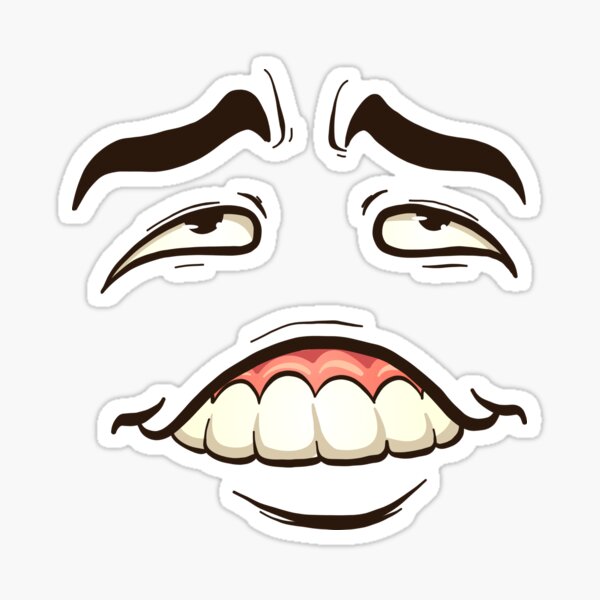 "Funny facial expressions and cute faces" Sticker for Sale by dinogx ...