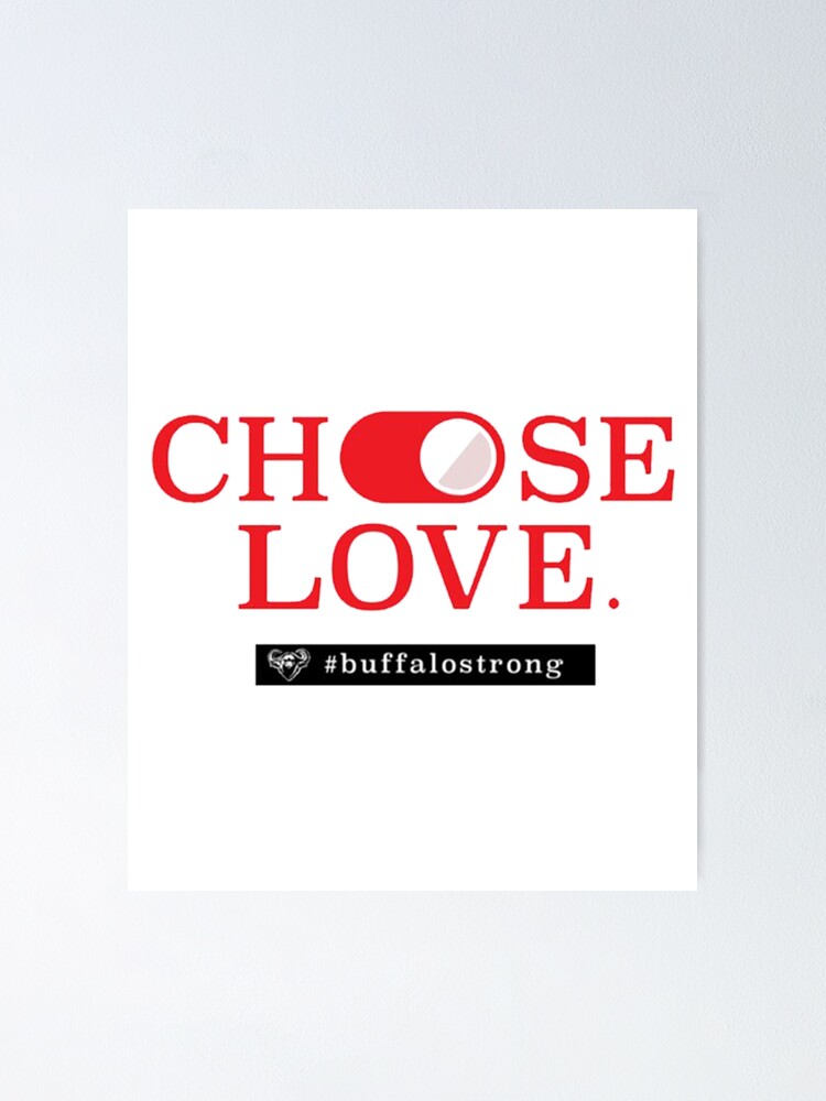 "choose love red" Poster for Sale by HarrisonOsborne | Redbubble
