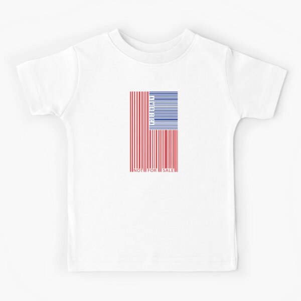 "American Flag Vertical Barcode Design" Kids T-Shirt for Sale by ...