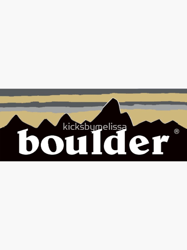 "BOULDER DESIGN" Sticker for Sale by kicksbymelissa | Redbubble