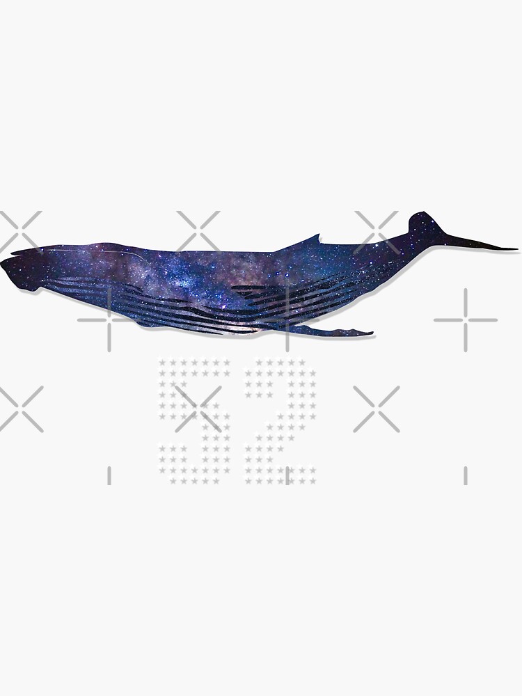 "WHALE 52 HZ" Sticker for Sale by CPFdesign | Redbubble