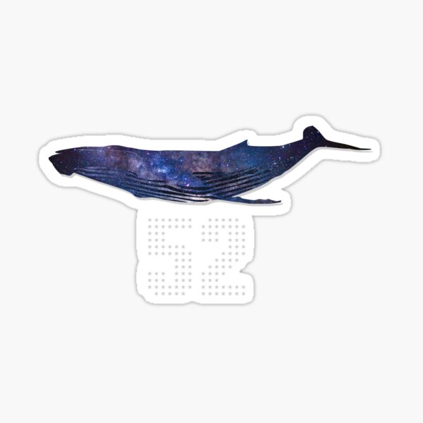 "WHALE 52 HZ" Sticker for Sale by CPFdesign | Redbubble